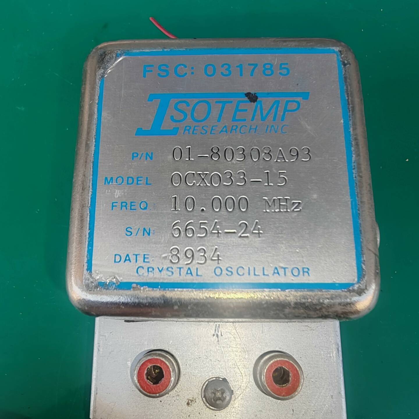 可维修ISOTEMP圣多美OCXO33-15晶体振荡器一个 议价