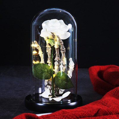 Halloween Rose Gift Artificial Flower Skeleton OUrnaments in