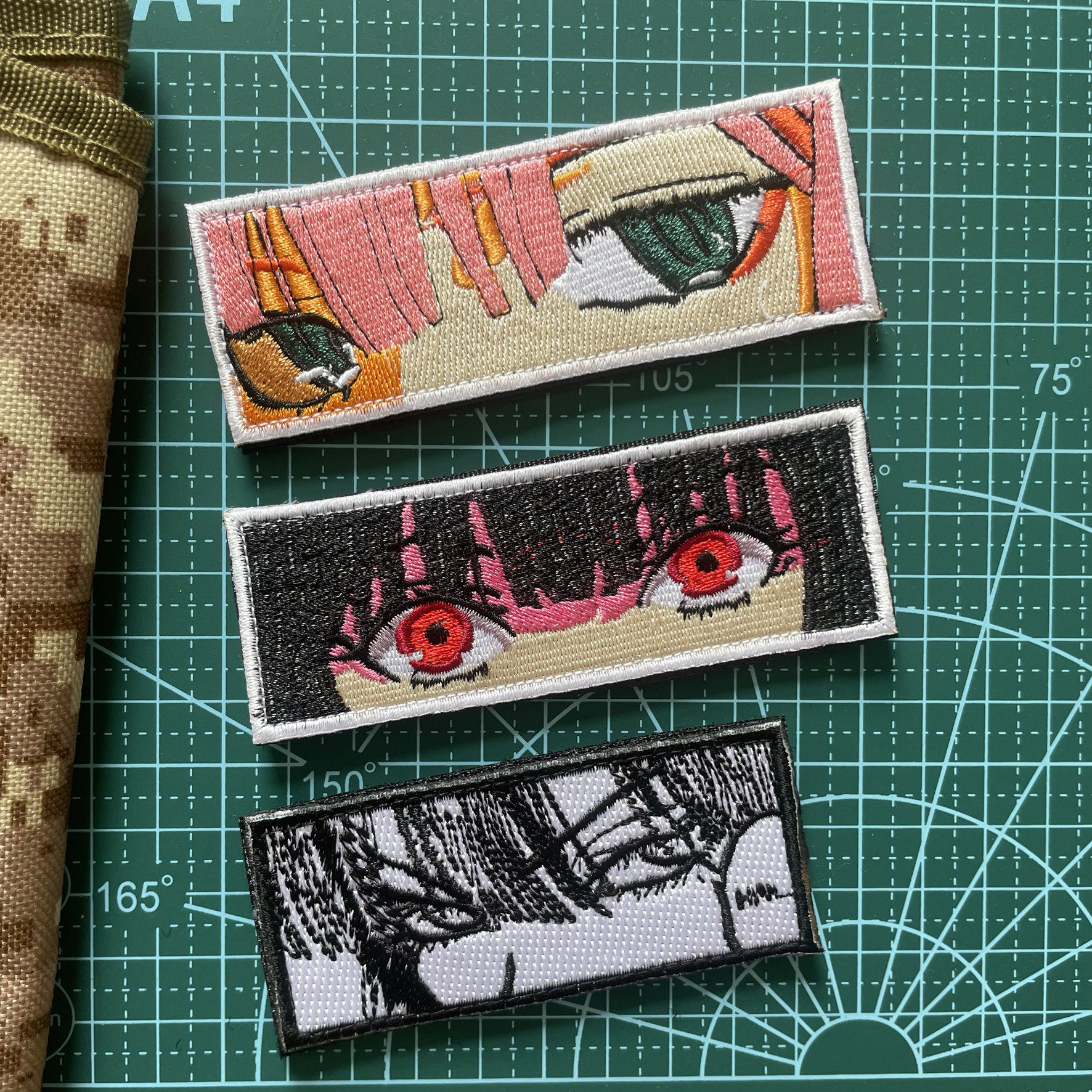 魔术贴二次元战术包贴章动漫刺绣少女眼睛半脸魔术章个性臂章