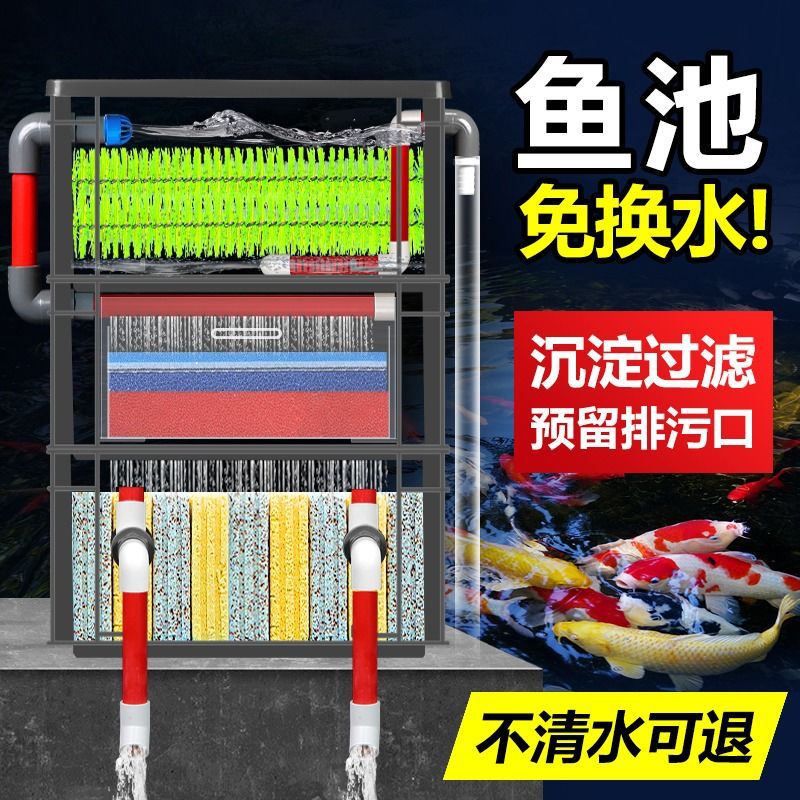 滴流盒干湿分离鱼缸过滤器沼泽户外循环系统周转箱鱼池过滤箱净水