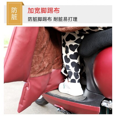 踏板电摩托车挡风被冬季PtU皮电瓶车防风罩电动车防水加绒加厚保