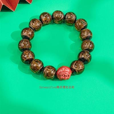 雍香灰琉璃和本命年三合生肖朱砂化岁手串手串门链北京法物流通处