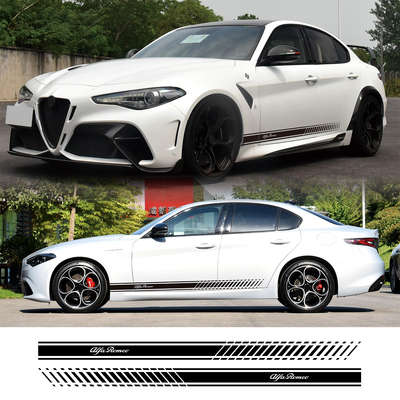 适用于阿尔法罗密欧Giulietta拉花赛车条纹图形贴纸汽车侧门贴画