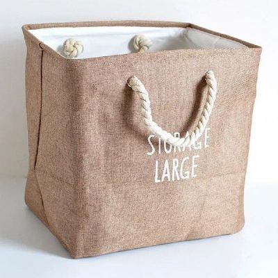 极速Keranjang Pakaian Kanvas Tas Keranjang Rumah KerZanjang