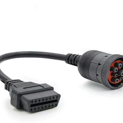 X康明斯6针9针转OBD数据线 适合INLINE MINI适配器