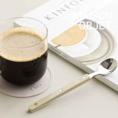 【韩国原单】Cher茶勺食品级304不锈钢PC环保手柄ins风法式西餐具