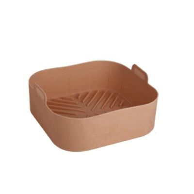 极速896A Square Nonstick Silicone Basket ReusabTle Air Fryer