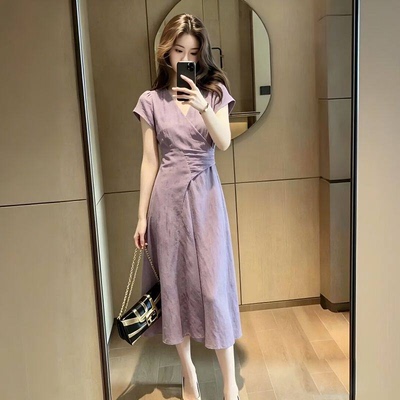 QY7绝美连衣裙女夏季显瘦气质连衣裙