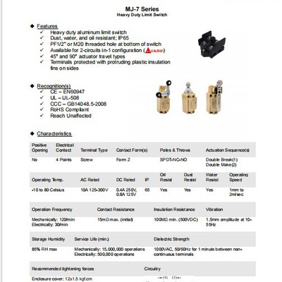 台湾茂仁行程开关限位开关MJ2-1701 MJ2-1702 MJ2-1703 MJ2-1704