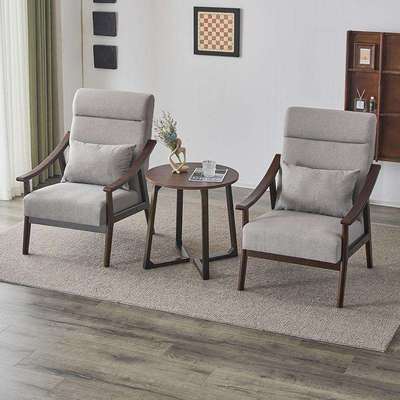 单人椅沙发客厅高靠背椅子阳台休闲椅设计师洽谈椅家用书房接待椅