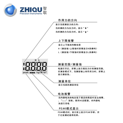 智取DS2数显推拉力计高精度数显测力计0-100公斤/1000N可选压力计
