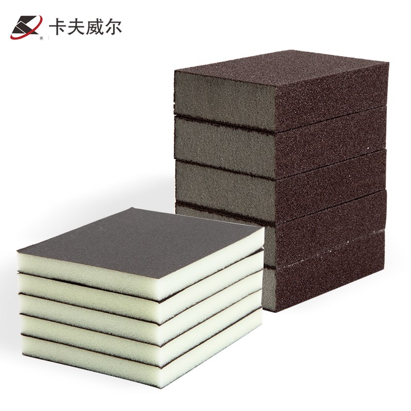 卡夫威尔金刚砂海绵砂纸块打磨抛光除锈180目薄型砂纸磨具YS2875