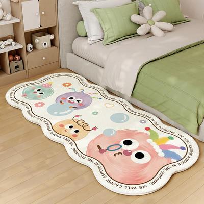 儿童床边毯床前地毯长条加厚毛绒地垫女孩男孩防摔卧室房间脚垫子