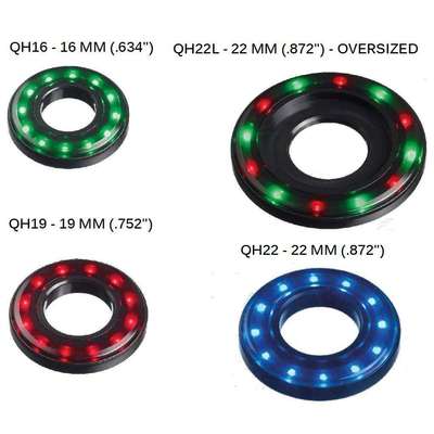 三色RGB急停按钮开关圆环型LED指示灯QH22027RGBC