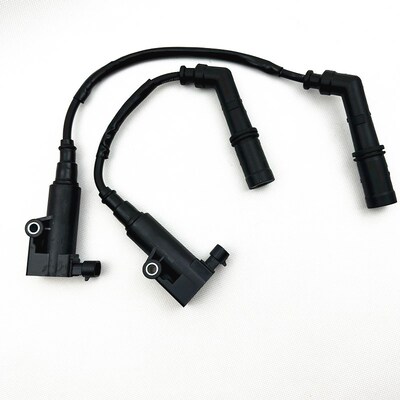 适用轻骑大韩晓星摩托车点火线圈 GV300/QJM300高压包高压帽火花