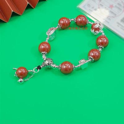 雍香灰琉璃和本命年朱砂太岁手串银门链送亲人朋友北京法物流通处