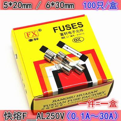 F6A F6.3A F7A F8A F10A F12A F15A F20A F25A F30AL250V保险丝管