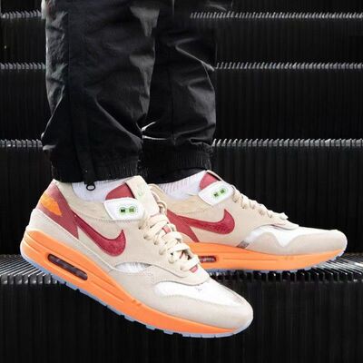 Nike/耐克 CLOT AIR MAX 1 棕色 低帮耐磨 休闲跑步鞋 DD1870-100