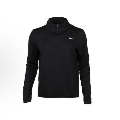 Nike耐克 女装纯色经典舒适跑步运动半拉链长袖T恤 FB4317-010