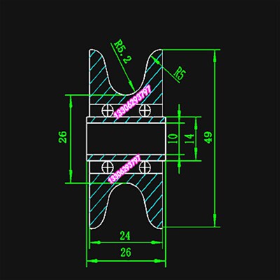 导向深槽精密双列球带U槽V型槽轴承内径8mm外径40mm厚度12mmV9V10