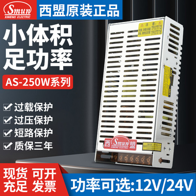 开关电源 12V20A/ 15V16.7 小体积24V10A开关电源250W AS-250-24
