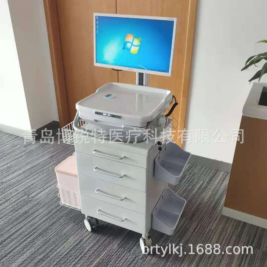 移动护理工作站 护理台车 移动查房多抽屉护理推车