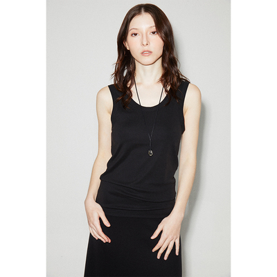 ROLLINGAGE 2025夏季莫代尔休闲针织背心立体圆领T恤/半身裙套装