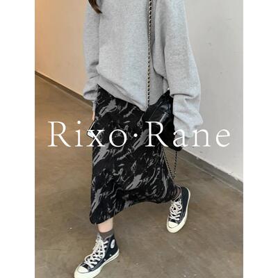 法国Rixo Rane美出境界⭐扎染显瘦半身裙女开叉梨形身材印花a字裙