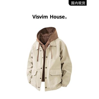 【现货品牌折扣】Visvim Wings春秋新款假两件套男女夹克衫