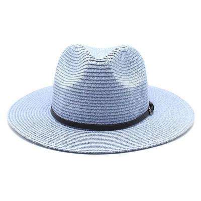20-color summer foldable wide flat brim straw for sunhat