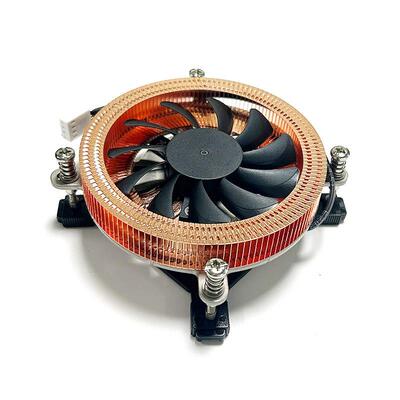 21mm超薄ITX 2热铜管1U降温CPU散热器 1700 1200 115X下压铜管