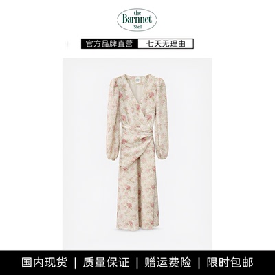 【现货】theBarnnet shell初见蔷薇~韩国温柔V领碎花一片式连衣裙
