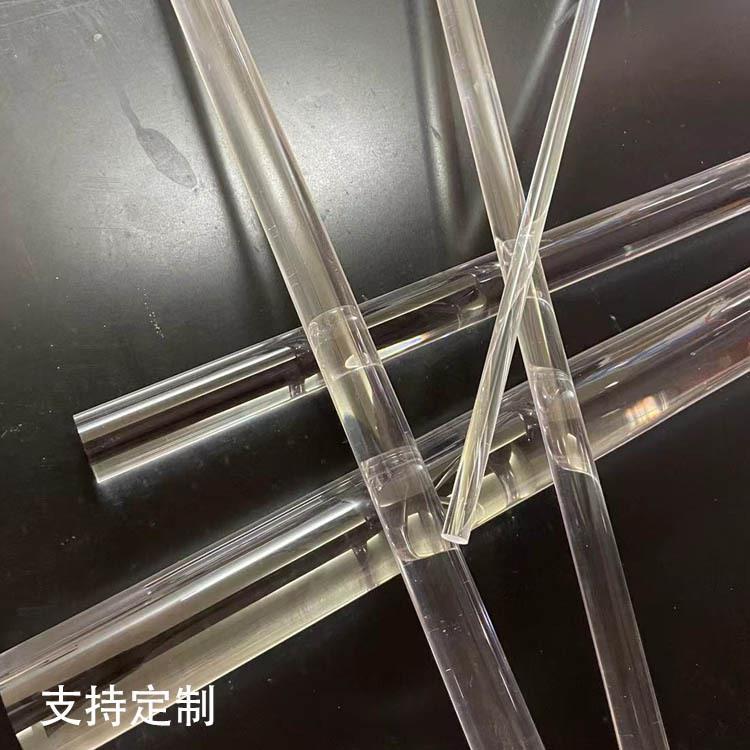 透明实心亚克力棒有机玻璃圆柱水晶棒透明PMMA棒导光棒加工雕
