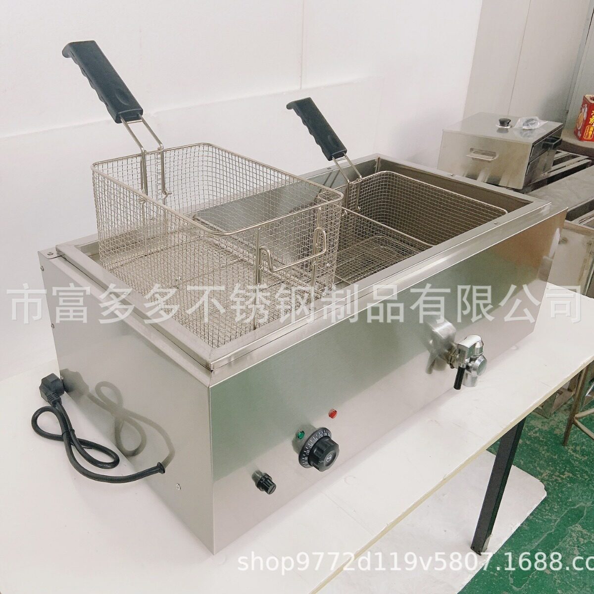 商用25升电炸炉电炸锅油炸锅带出油阀不锈钢油条机源头厂家批发