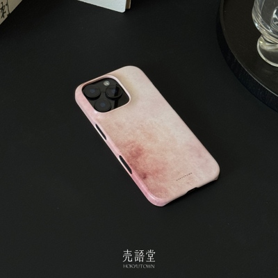 「落花绯红」壳语堂新中式适用苹果iphone16Promax手机壳14Pro/13pro半包全包玻璃高级感韩国进口菲林手机壳