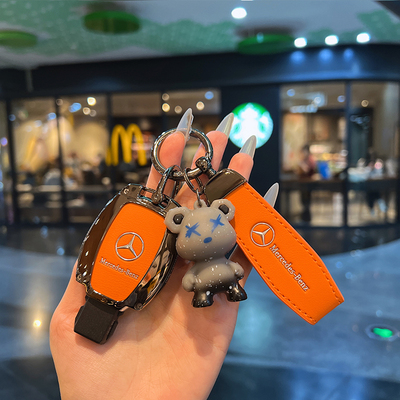 适用奔驰c200l车钥匙套A180壳GLA200扣 GLC260金属GLK300包S级CLA