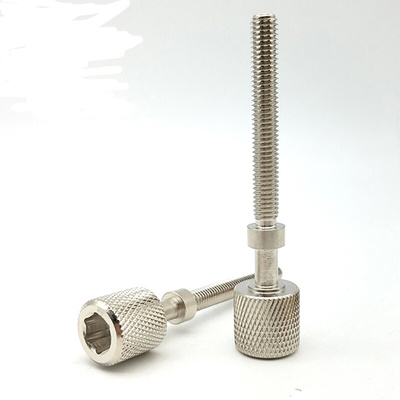 。AJKTNS3/4/5/6/8/10/12/16不锈钢内六角孔滚花旋钮型粗牙调整螺