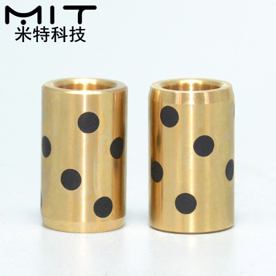 。MPBZ铜合金标准无油衬套高力铜自润滑镶嵌内径F7外径m6石墨垫圈