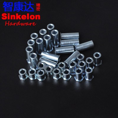 碳钢蓝白锌M3无螺纹光孔无牙通孔压铆螺柱铆螺母柱SO 63.1底孔5.4