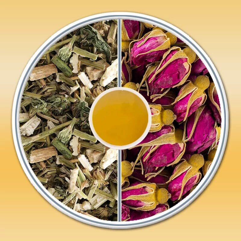 益母草玫瑰花茶舰旗店正品中药材组合调理月经茶干草泡脚药包泡水