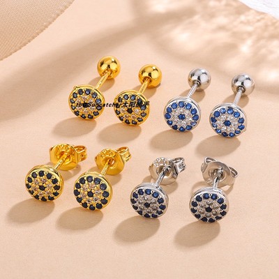 满钻恶魔之眼耳钉EvilEye