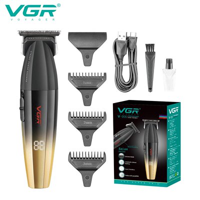 VGR906跨境电动男士理发器油头刻痕发廊数显高转速9000RPM理发剪