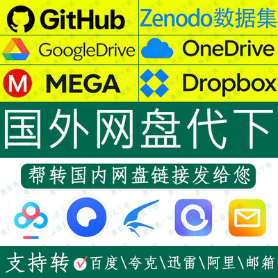 国外海外数据集drive云盘代下载