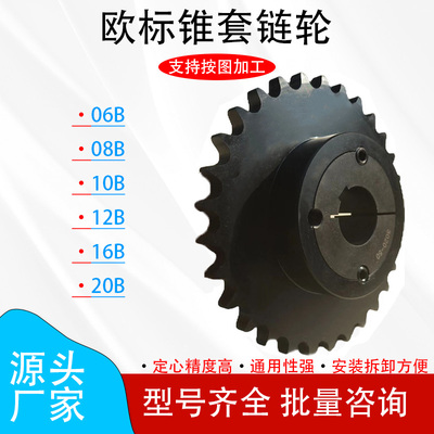 欧标锥套链轮单排双排多排链轮06B08B10B12B16B20B