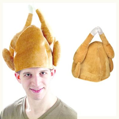 Stuffed Christmas Turkey Hat Adult Novelty Fancy Dress