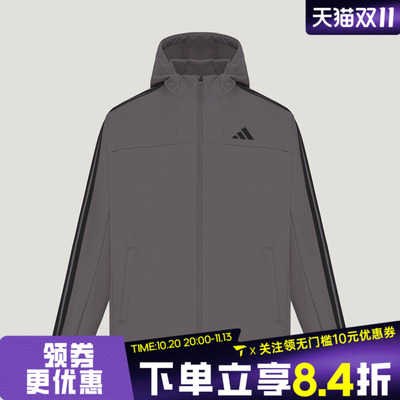 adidas阿迪达斯男子FAV SSHELL JKT三条纹运动休闲夹克外套KX9150