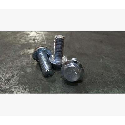 DIN6921 六角法兰面螺栓带齿 8.8白锌M12*30