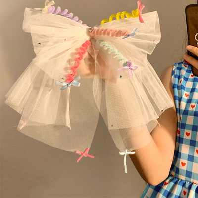 儿童生日帽网纱头饰氛围感