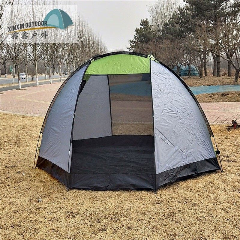 户外野营旅游多人双层遮阳帐篷折叠帐篷沙滩旅游露营登山帐篷