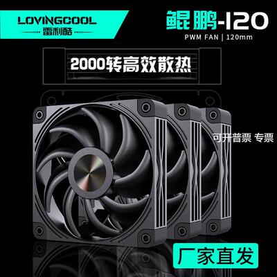 LOVINGCOOL雷利酷机箱风扇12CM鲲鹏神光同步温控散热器大风量